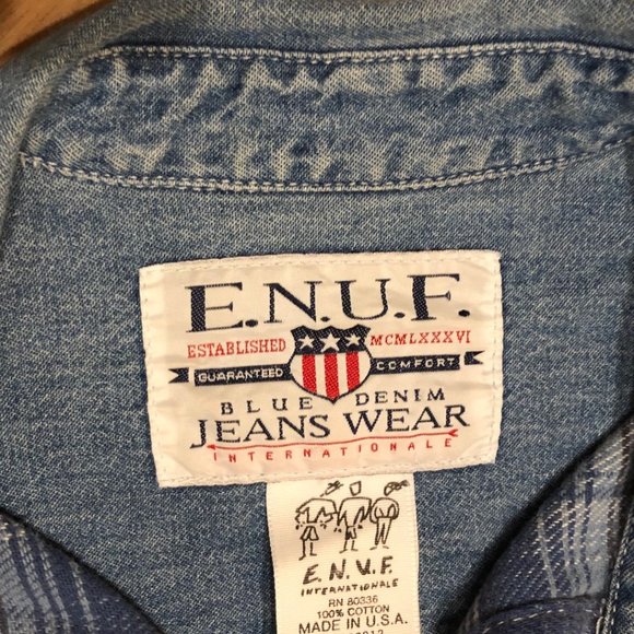 E.N.U.F Internationale | Shirts | Vintage Enuf Internationale Denim ...